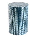 CC Home Furnishings Geometric Capiz Shell Inlay Accent Stool - 19.5 ...