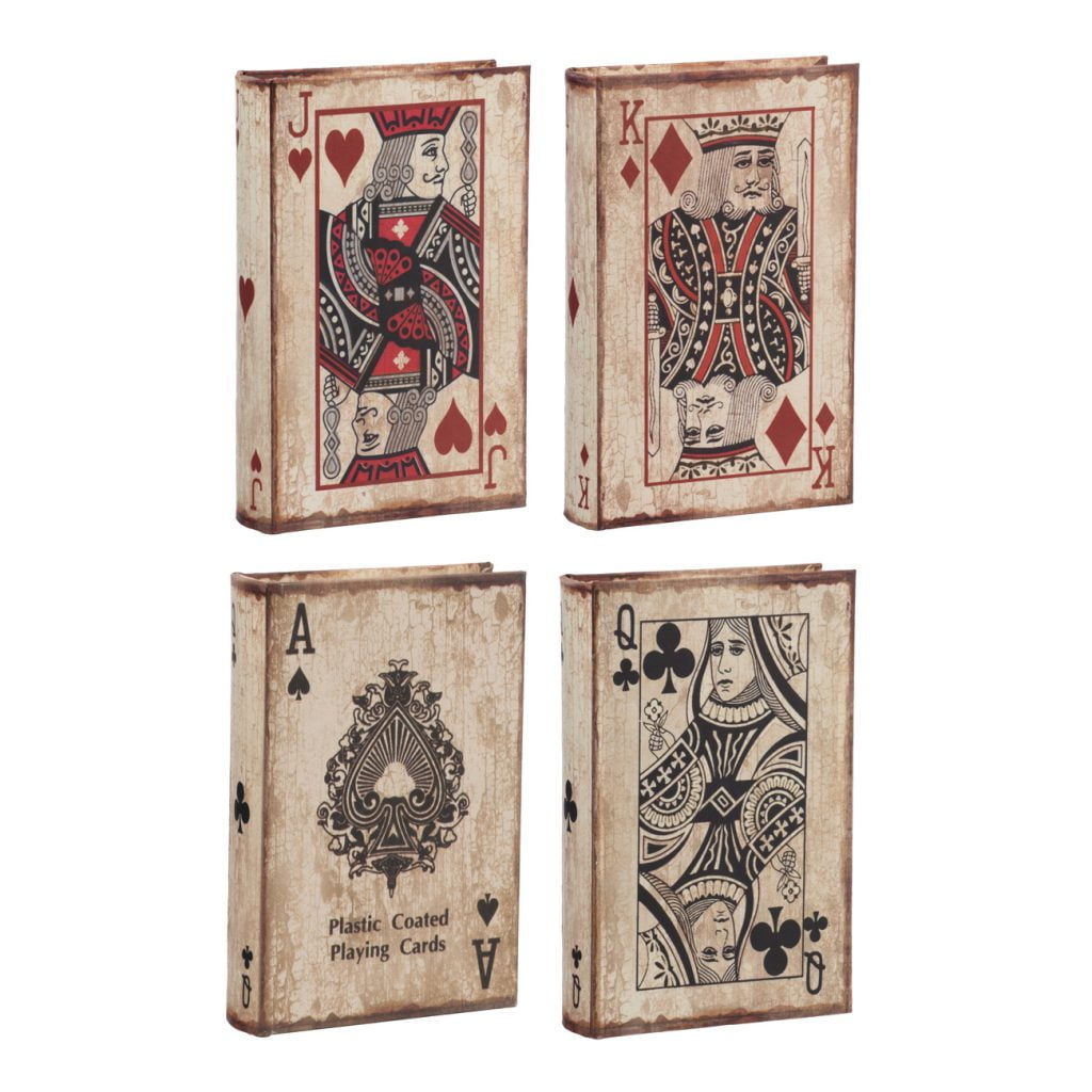 CC Home Furnishings Set of 4 Vibrantly Colored Vintage Playing Cards ...