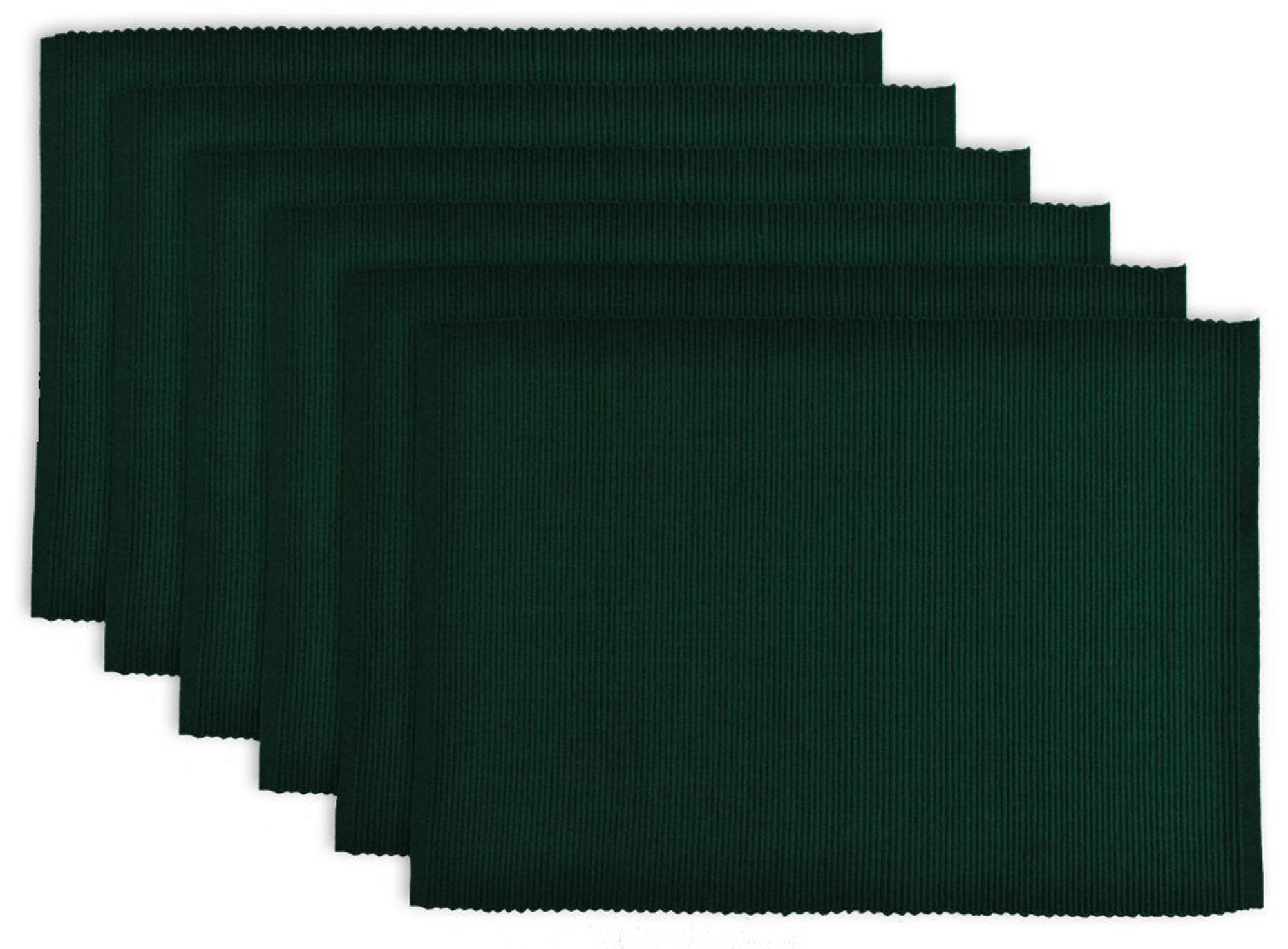 CC Home Furnishings Set of 6 Dark Green Stripe Pattern Rectangular ...