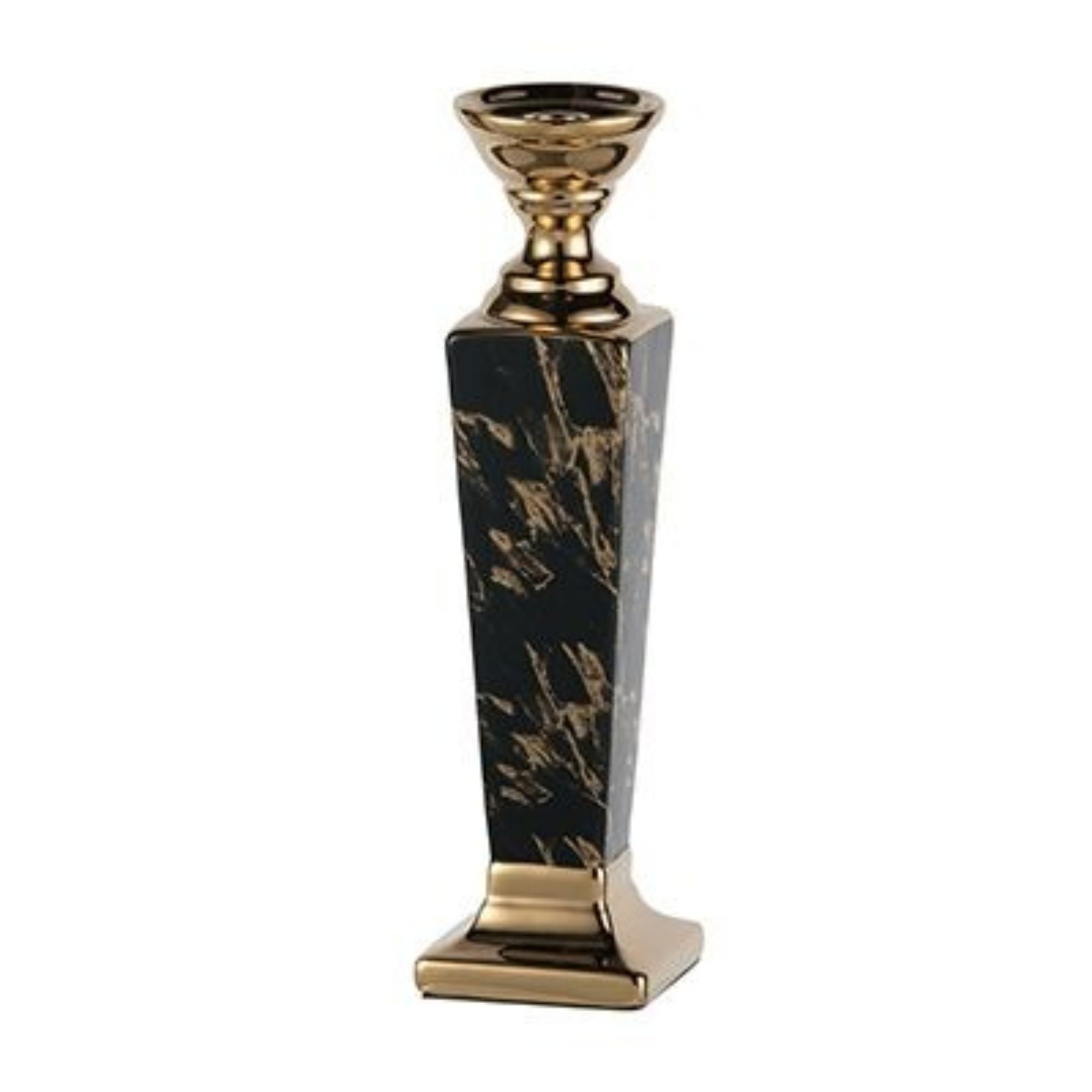 CC Home Furnishings Small Abstract Ceramic Pillar Candleholder - 15 ...