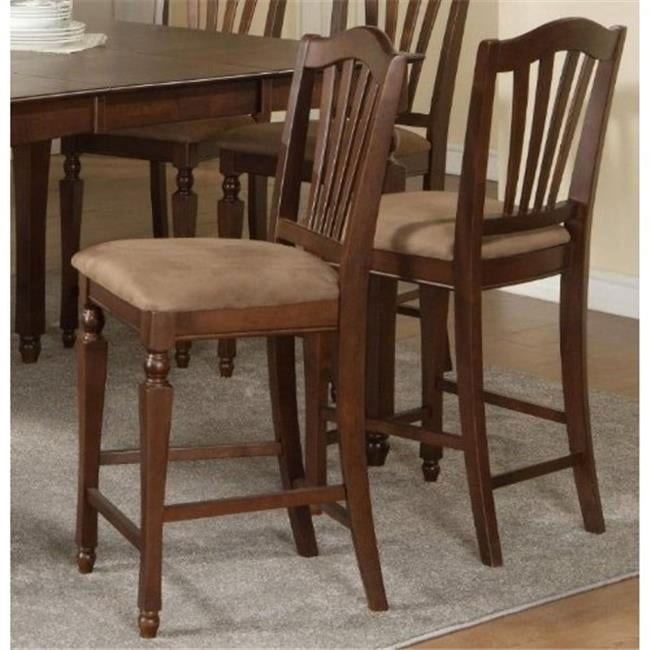 CC-MAH-W Chelsea Stools with wood seat, 24 in. seat height, Mahogany ...
