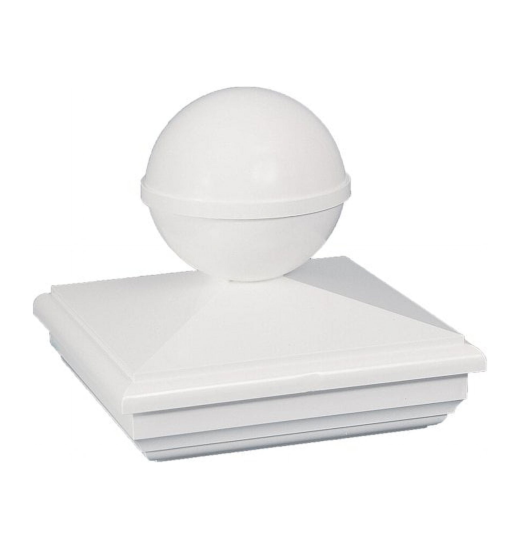 CC Outdoor Living Set of 2 Crisp White New England Ball Post Cap for ...