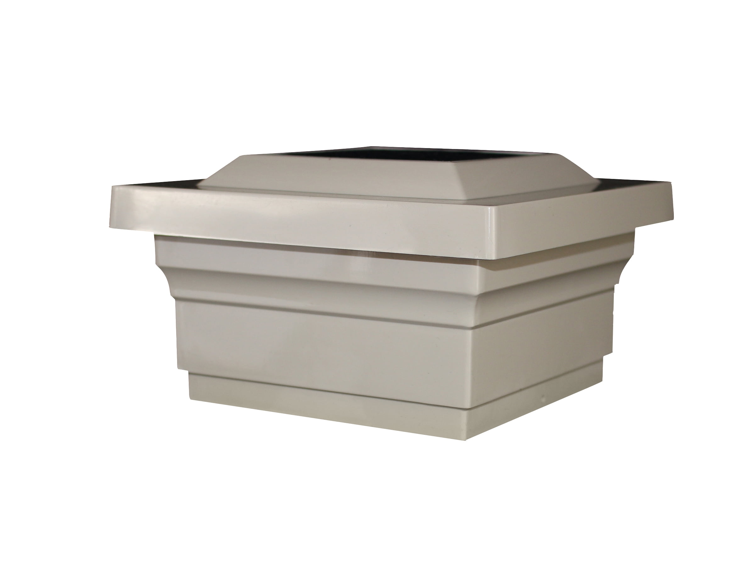 CC Outdoor Living Set of 2 Tan Brown Solar Powered Majestic Post Caps ...