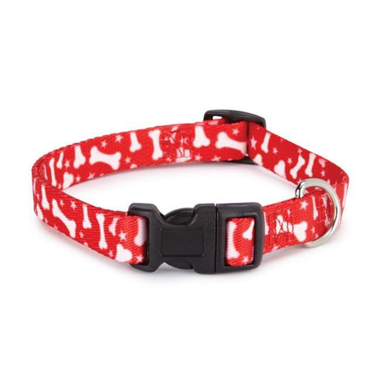 Pet Pals ZA1547 18 21 CC Pooch Patterns Collar 18-26 In Red Bone P ...