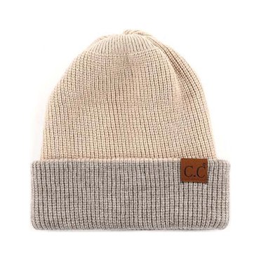 CC Two-Tone Super Soft Popular Beanie - Walmart.com