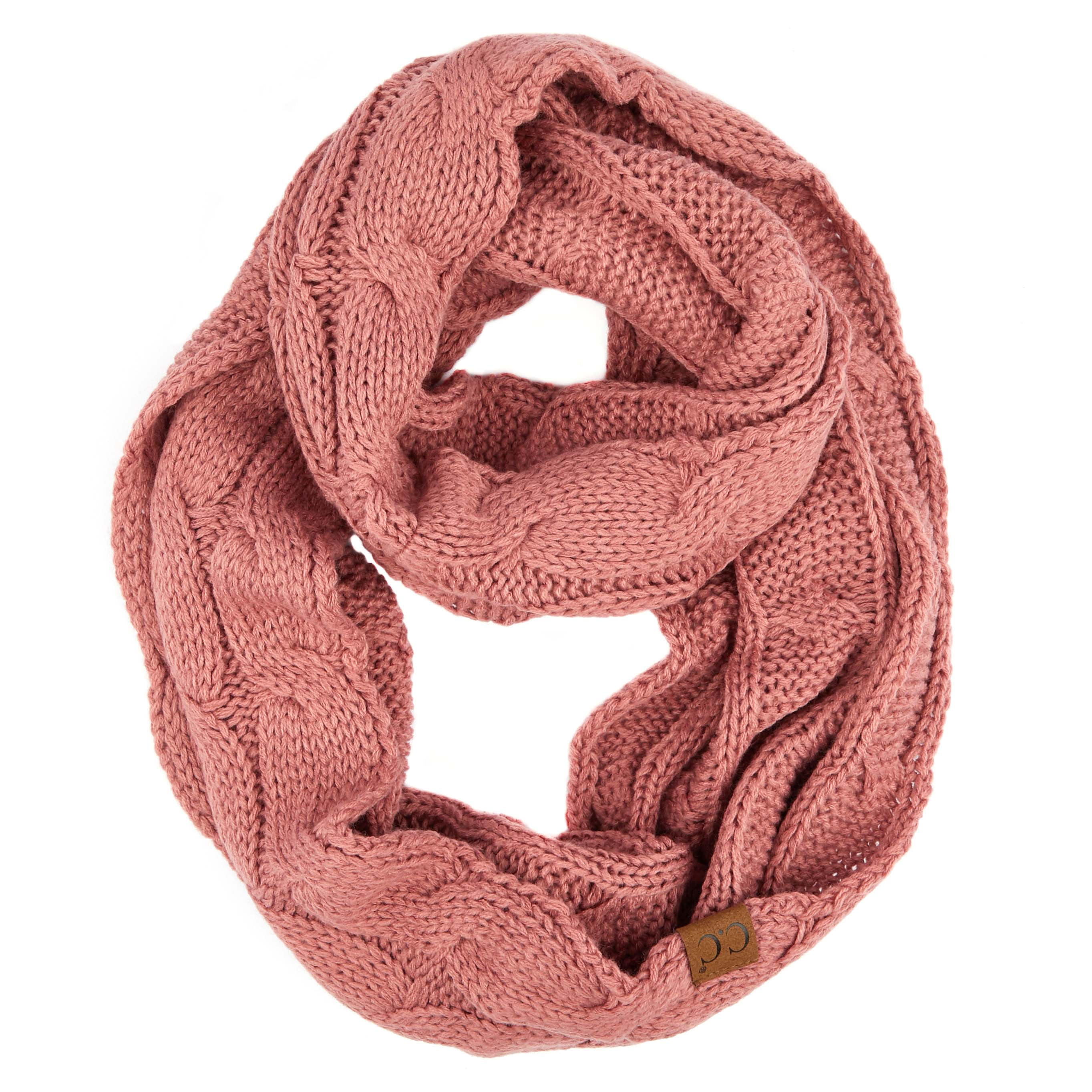 CC Scarf Infinty Crochet Crafted, Fits Adult and Kids, Mauve - Walmart.com