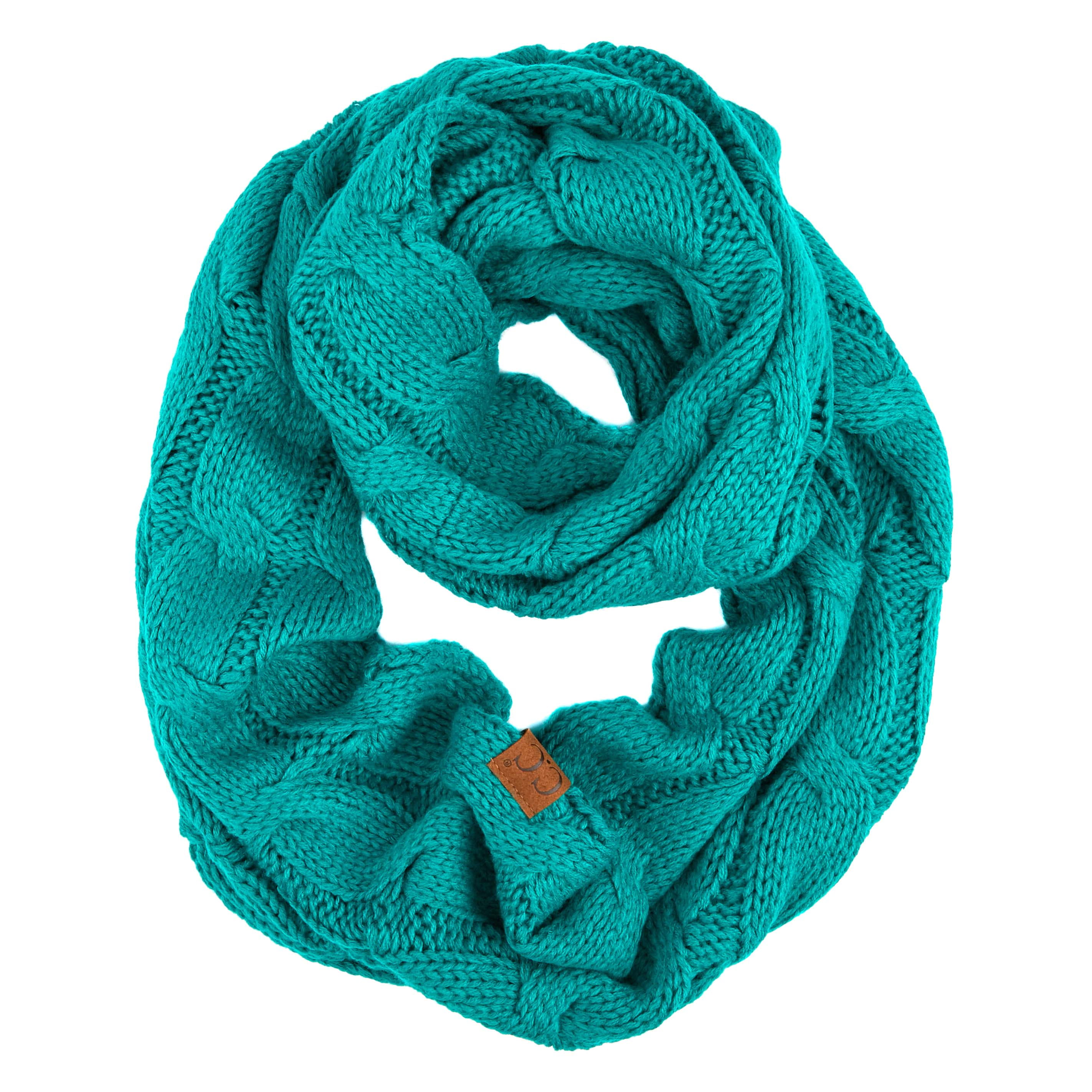 CC Scarf Infinty Crochet Crafted, Fits Adult and Kids, Sea Green ...