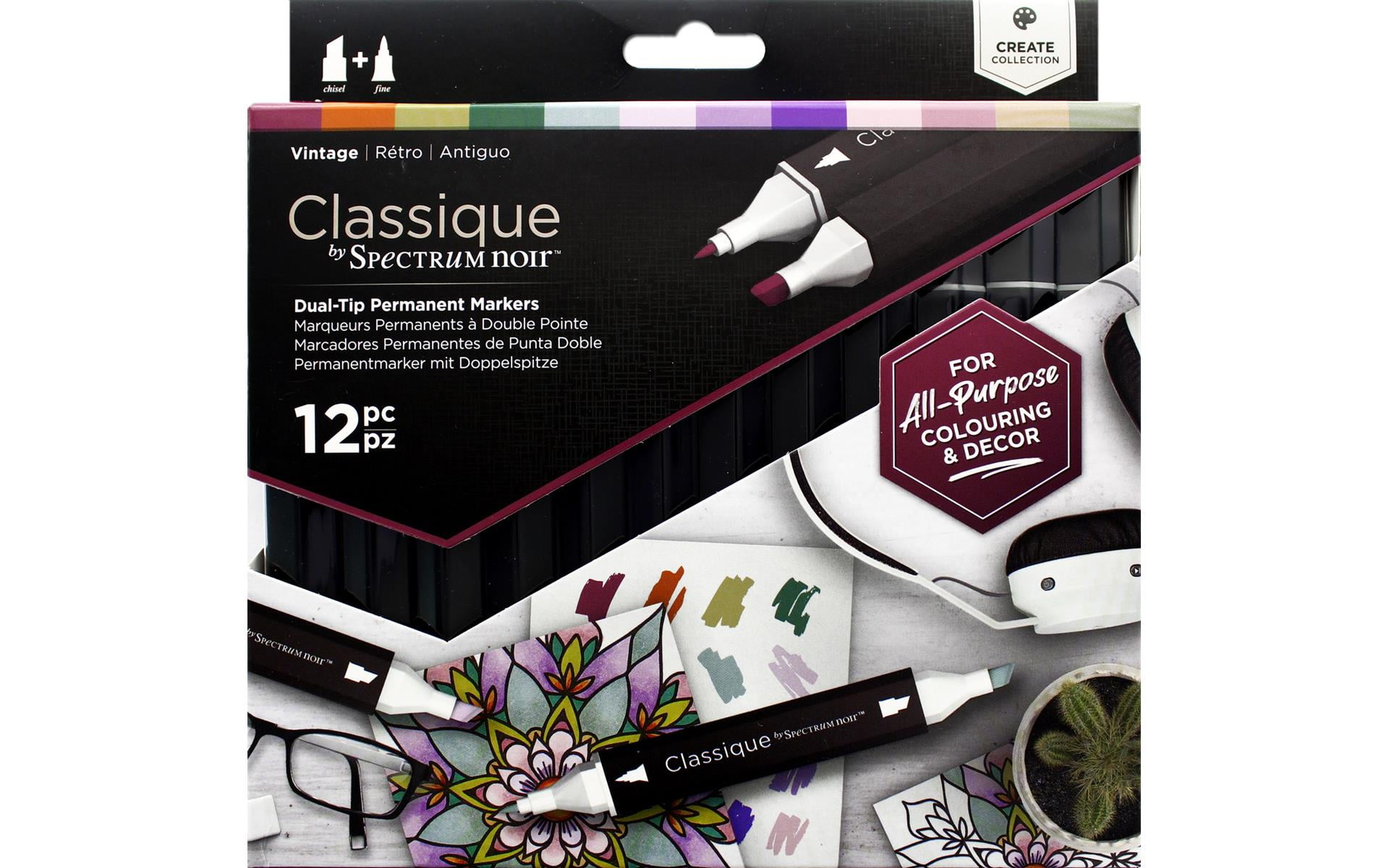 CC Spectrum Noir Classique Alcohol Markers 12pcVin - Walmart.com