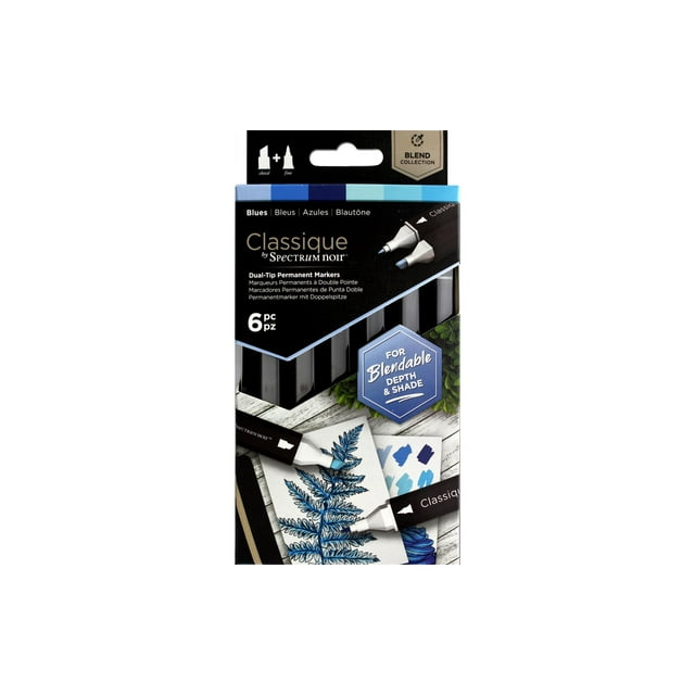 CC Spectrum Noir Classique Alcohol Markers 6pc Blu - Walmart.com
