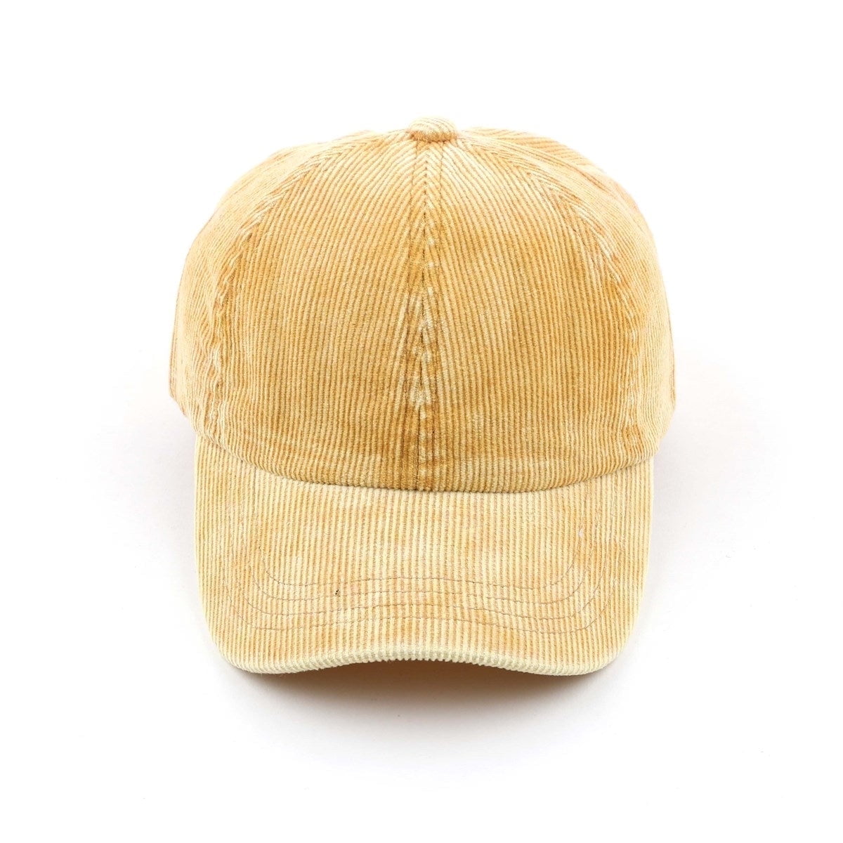 CC Stone-Washed Corduroy Criss-Cross Back Women Ponytail Cap Hats ...