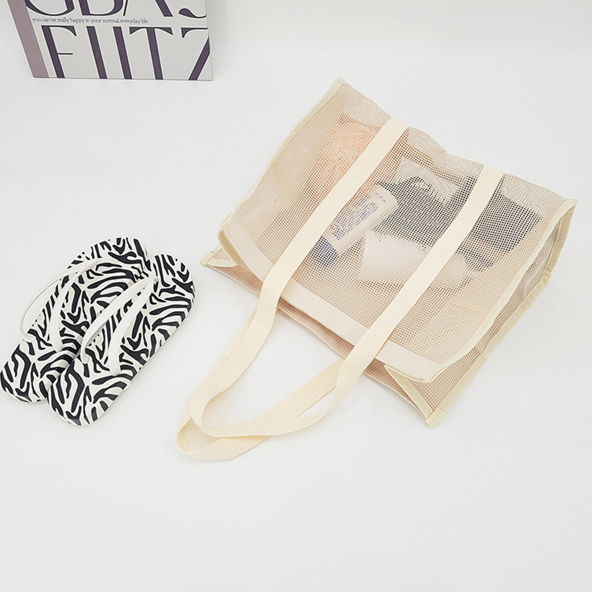 CC Toy Mesh Beach Bag, Mesh Tote Bag for Women Oversized Beach Tote Bag ...