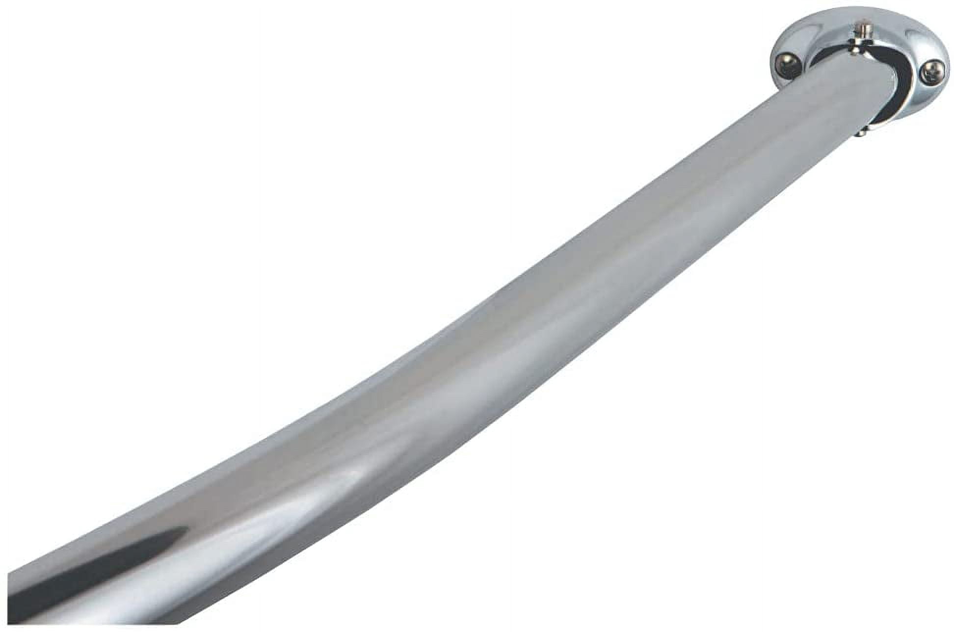 CC3171 Adjustable Hotel Single Curved Shower Curtain Rod, Polished ...