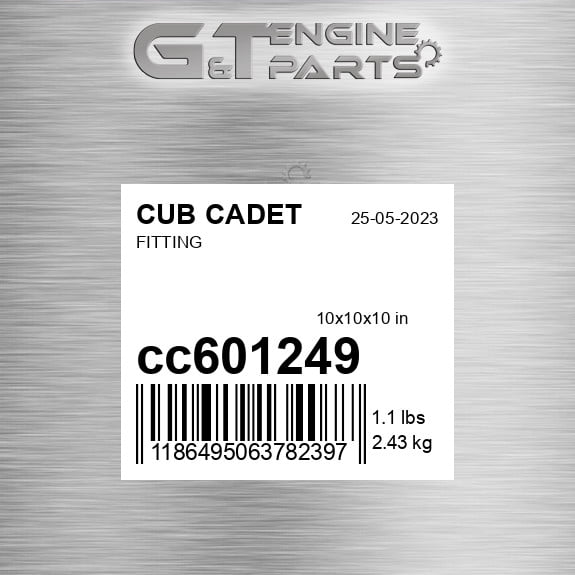 CC601249 FITTING fits CUB CADET (New OEM) - Walmart.com