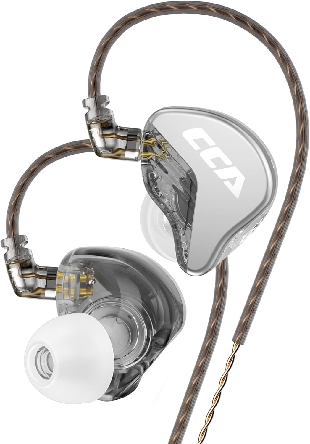 CCA CRA Earbuds, in Ear Monitors Headphones IEM with Ear Tips Clear ...