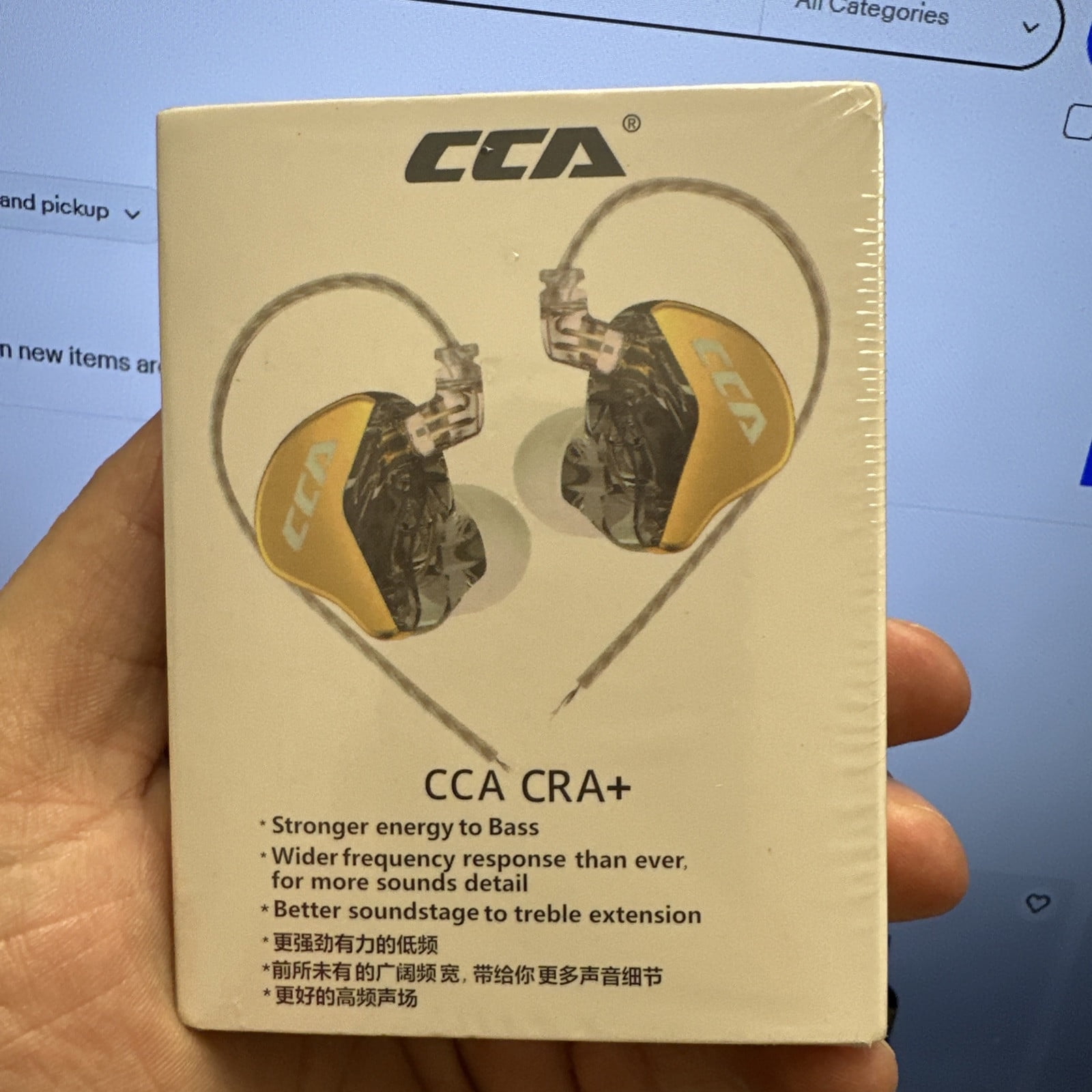 CCA CRA+ In The Ear Headphones Golden, No Mic, 3.5mm Jack, Tested ...