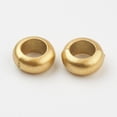 CCB Plastic Beads Rondelle Matte Gold Color 10x4.5mm Hole: 6mm ...