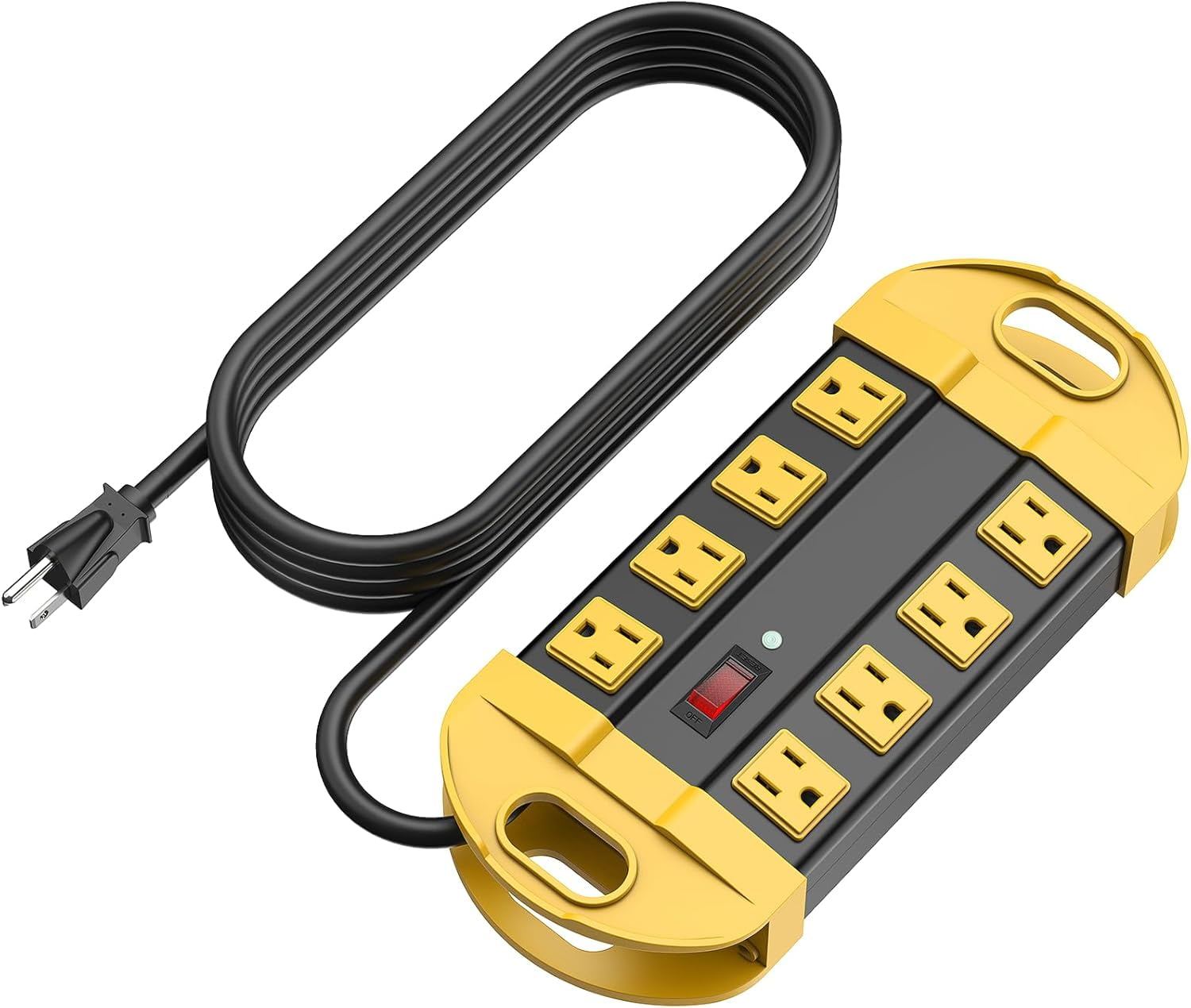 CCCEI Heavy Duty Power Strip Surge Protector, Metal 8 Outlets Power ...