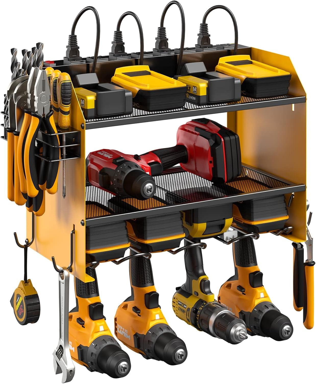CCCEI Modular Power Tool Organizer Wall Mount with Charging Station ...