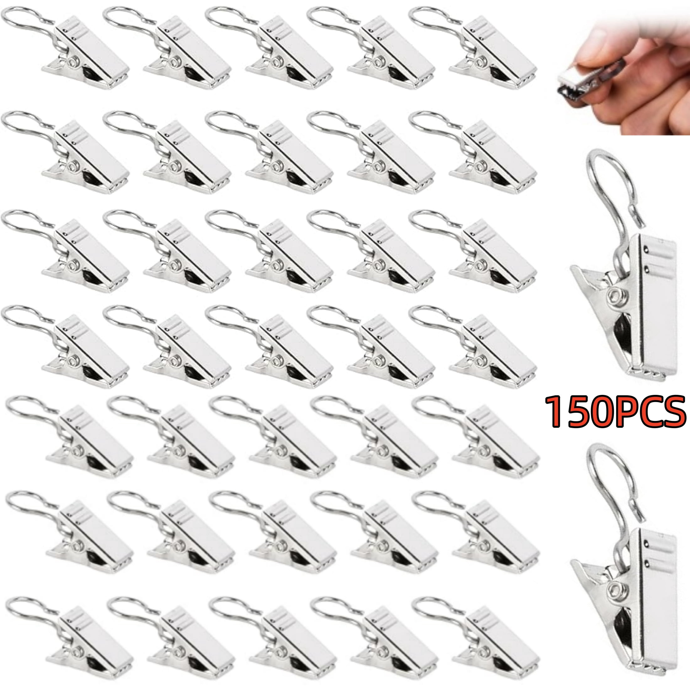 CCF 150pcs Curtain Clips, Small Curtain Hangers Clip with Hooks for ...