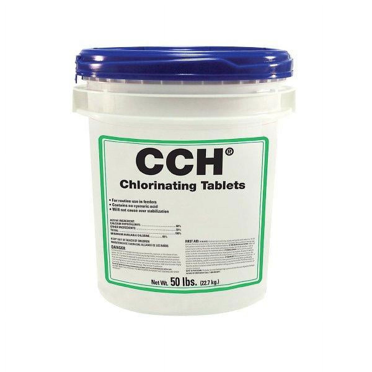 CCH Calcium Hypochlorite Chlorine Chemical Pool Tablets, 2-5/8 in., 50 ...
