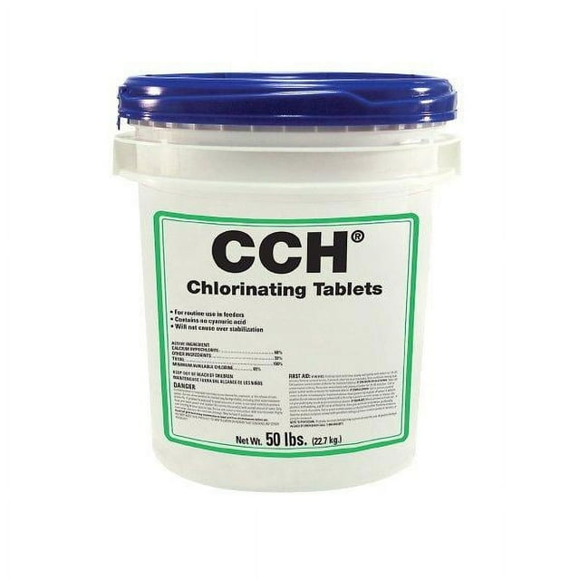 CCH Calcium Hypochlorite Chlorine Chemical Pool Tablets, 2-5/8 in., 50 ...