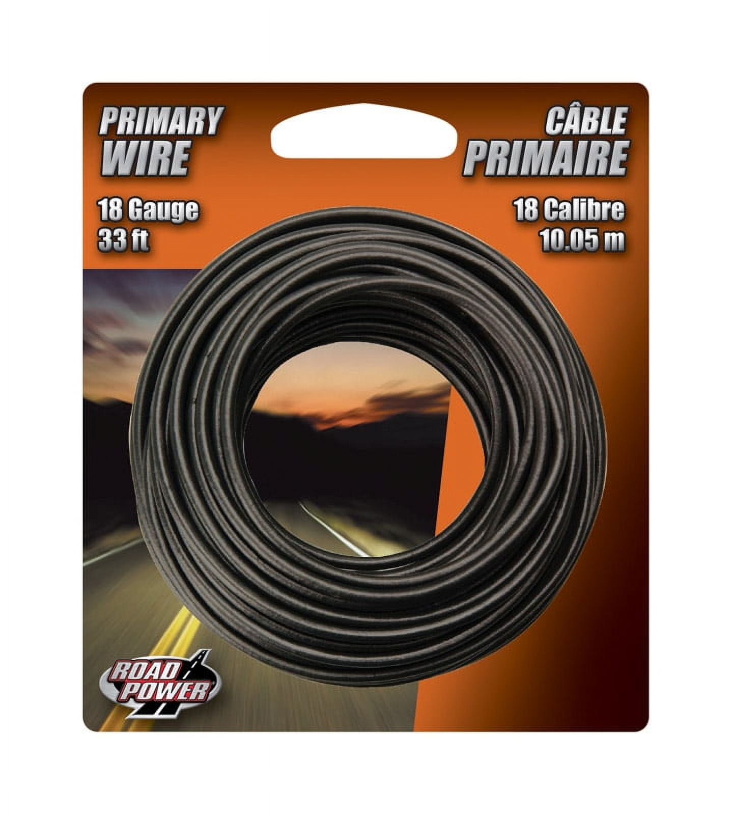 ROAD POWER 33 Ft. 18 Ga. PVC-Coated Primary Wire, Black 55667333 ...