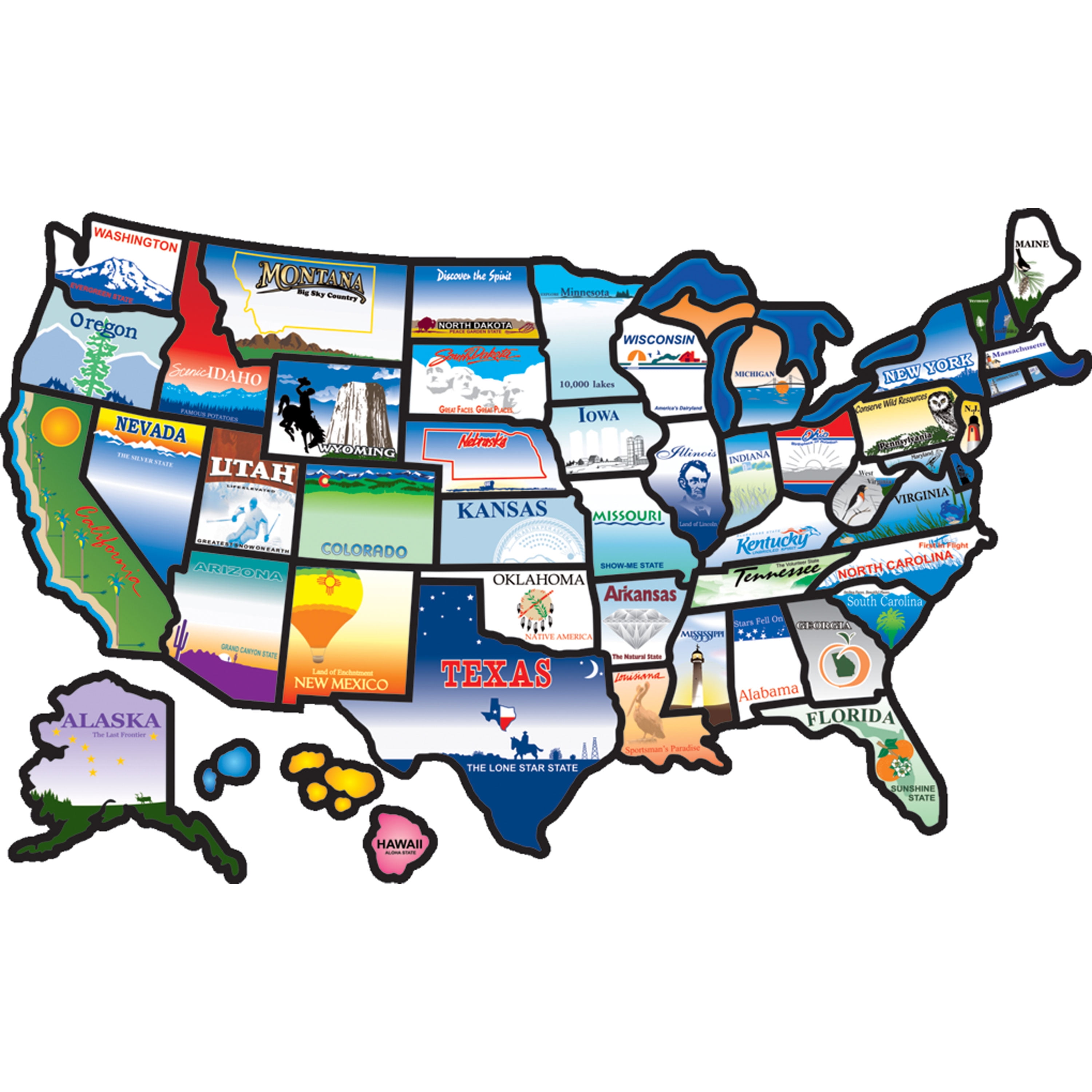 CCI USA State Stickers 100 - Durable, Long-Lasting, and Permanent ...