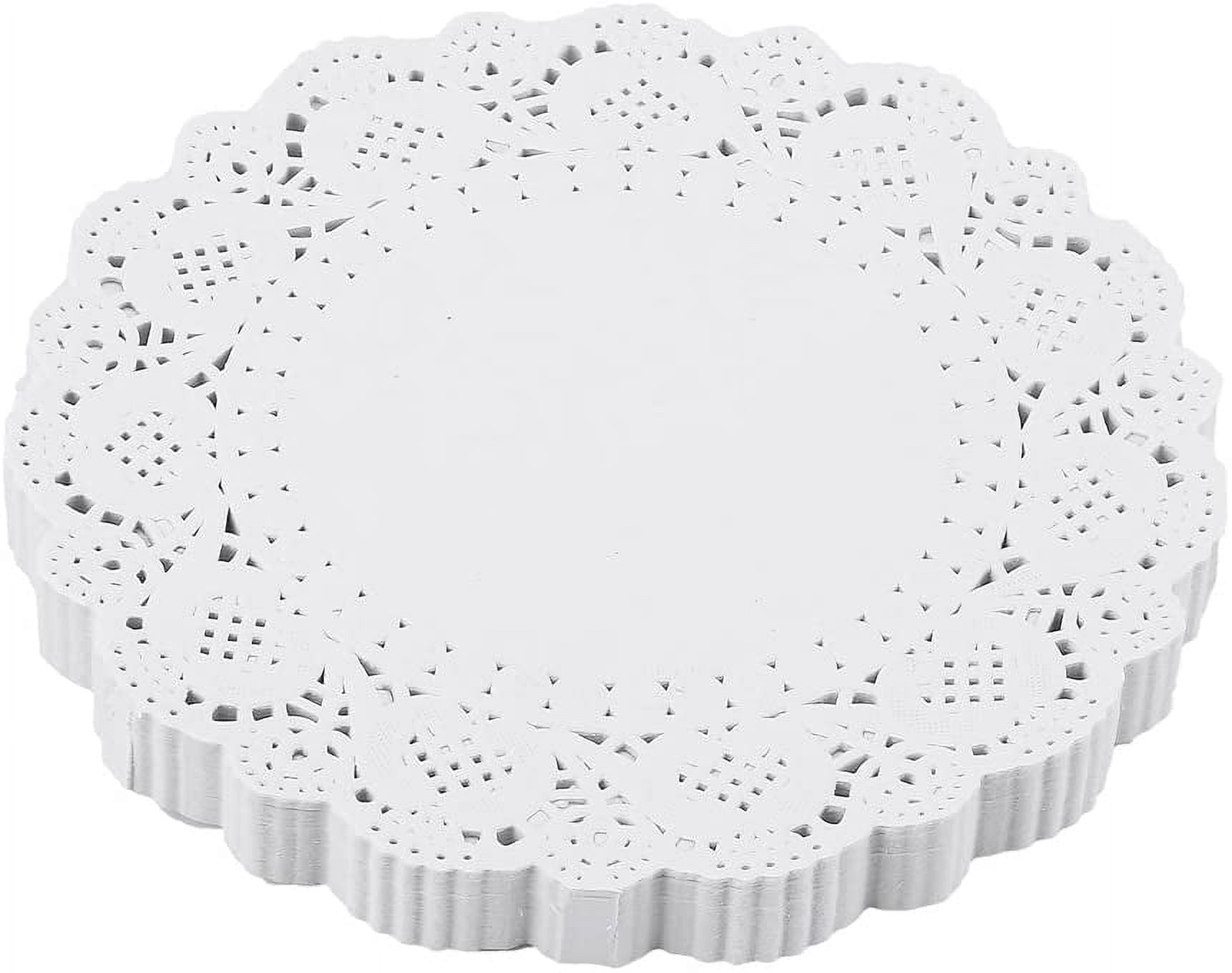 CCINEE 8.5inch Round Paper Lace Doilies for Rustic Wedding Tableware ...