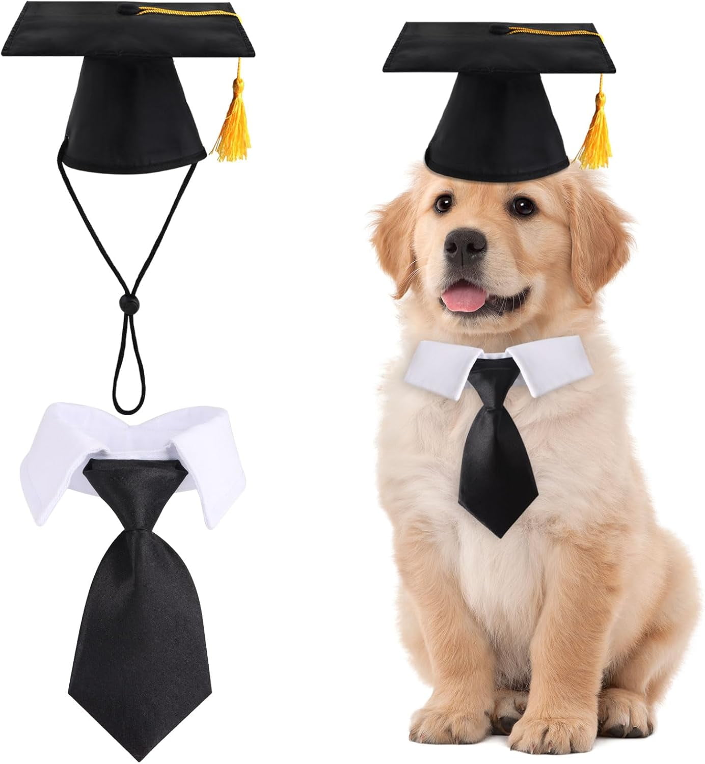 CCINEE Pet Graduation Caps with Bowtie Necktie Dog Graduation Hats ...