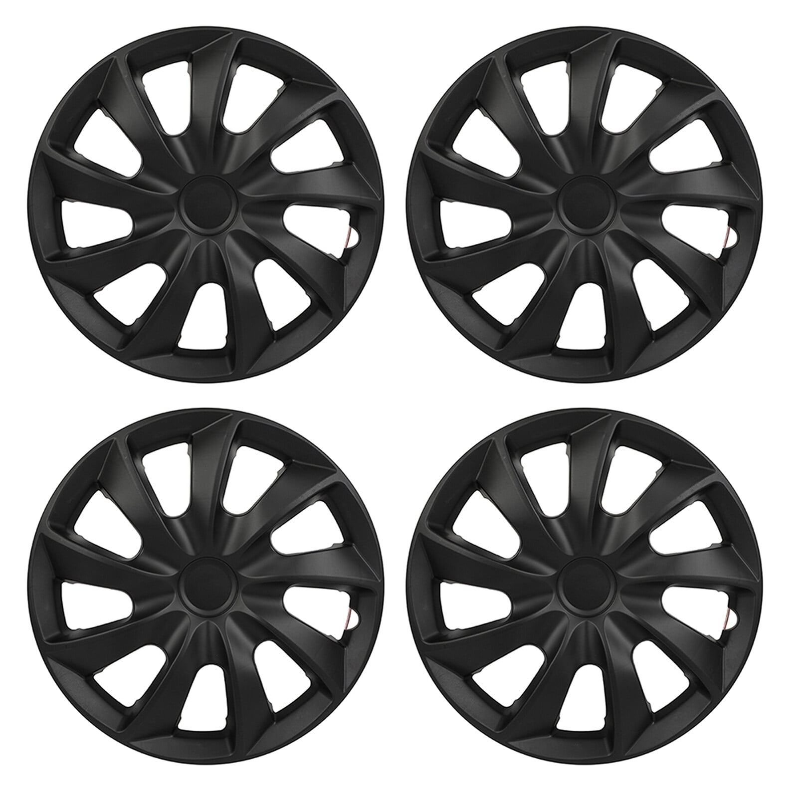CCIYU 13" Full Hub Cap PP Black Rim HubCap Wheel Skin Cover HubCaps ...