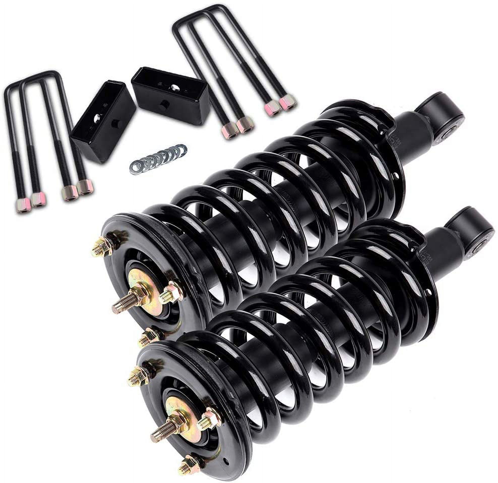 CCIYU 2" Rear Leveling Lift Kit+Front Complete Strut Assembly Shock ...