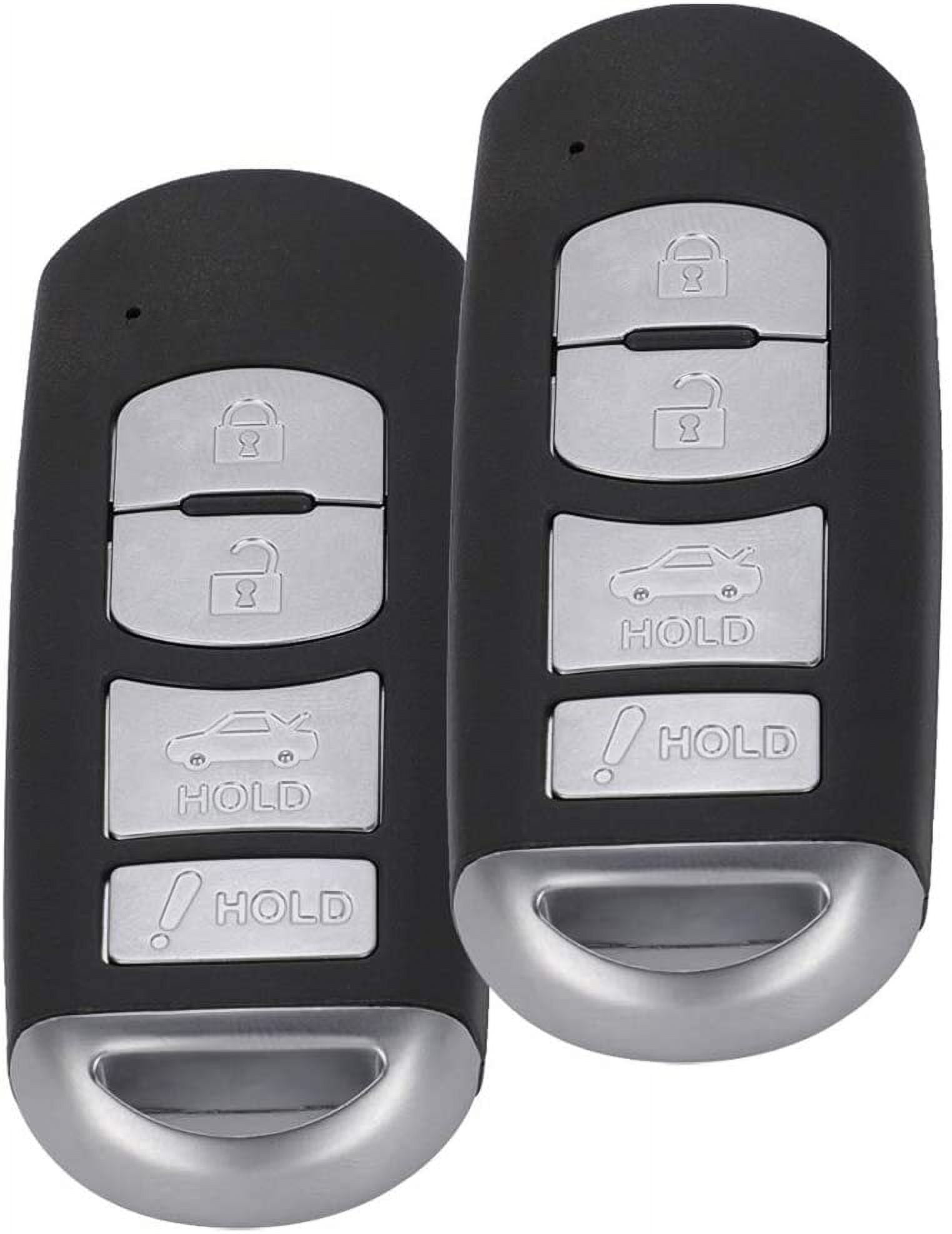 CCIYU 2 X Flip Key Fob Uncut Blade 4 Buttons Replacement for 13 14 15 ...