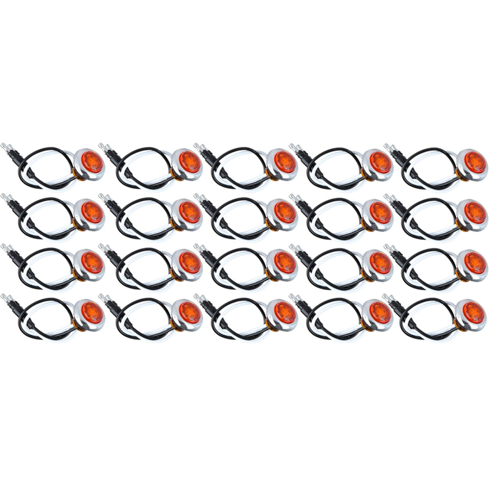 CCIYU 20pcs Amber 3/4 Inch LED Bullet Light Truck Trailer Clearance ...
