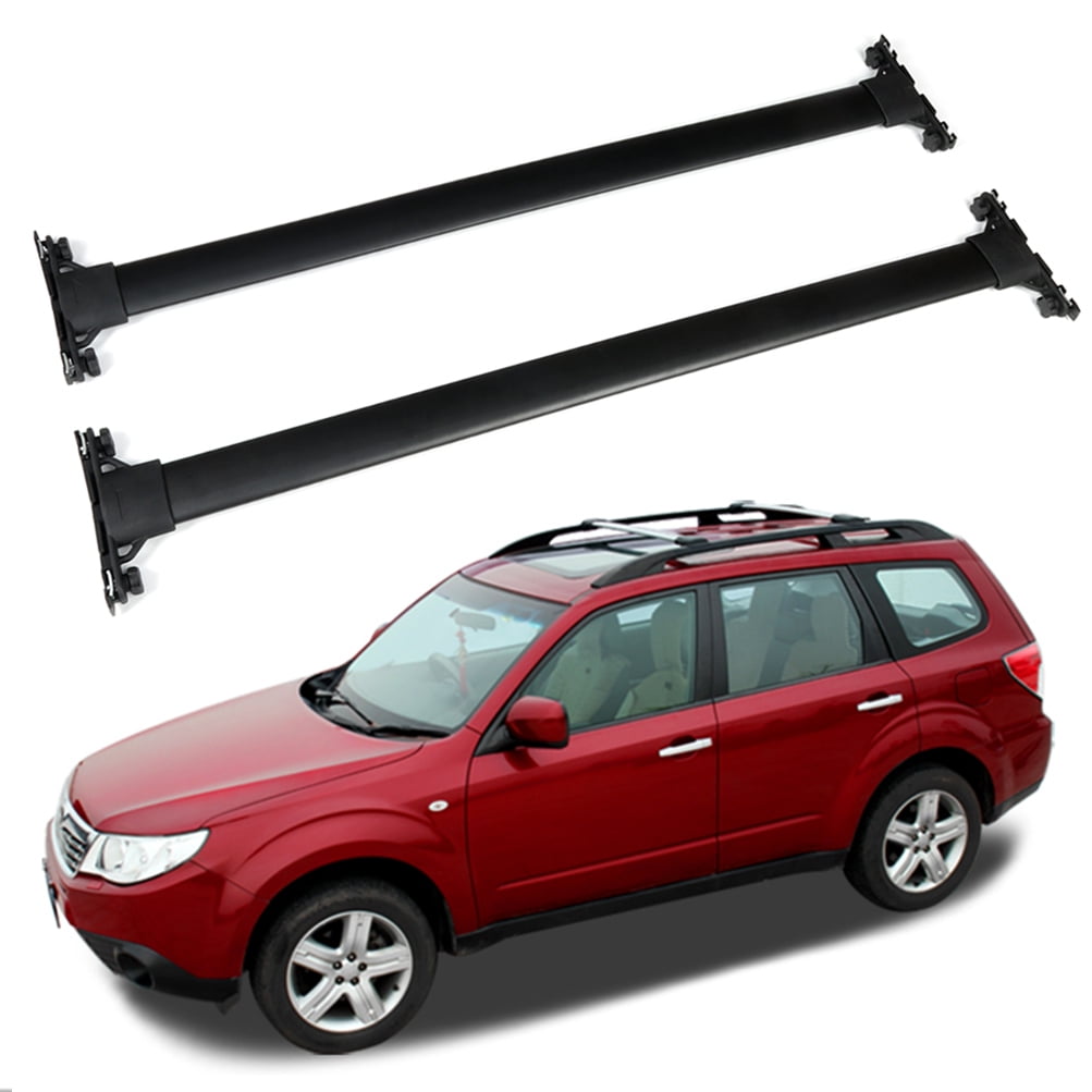 CCIYU 2Pcs Black Aluminum Roof Rack Cross Bar Car Top Luggage Carrier ...