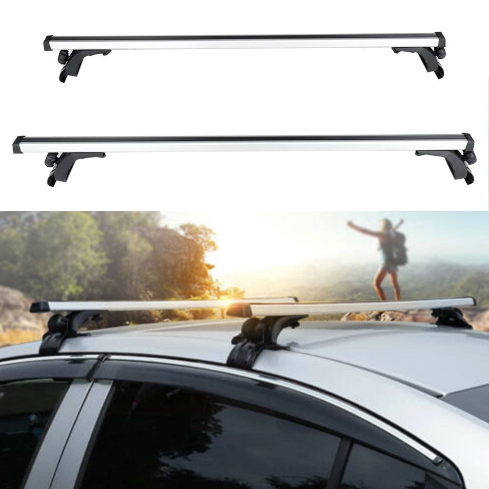 CCIYU 2Pcs Universal cross bars 50" Silver Aluminum Roof Rack Cross Bar ...