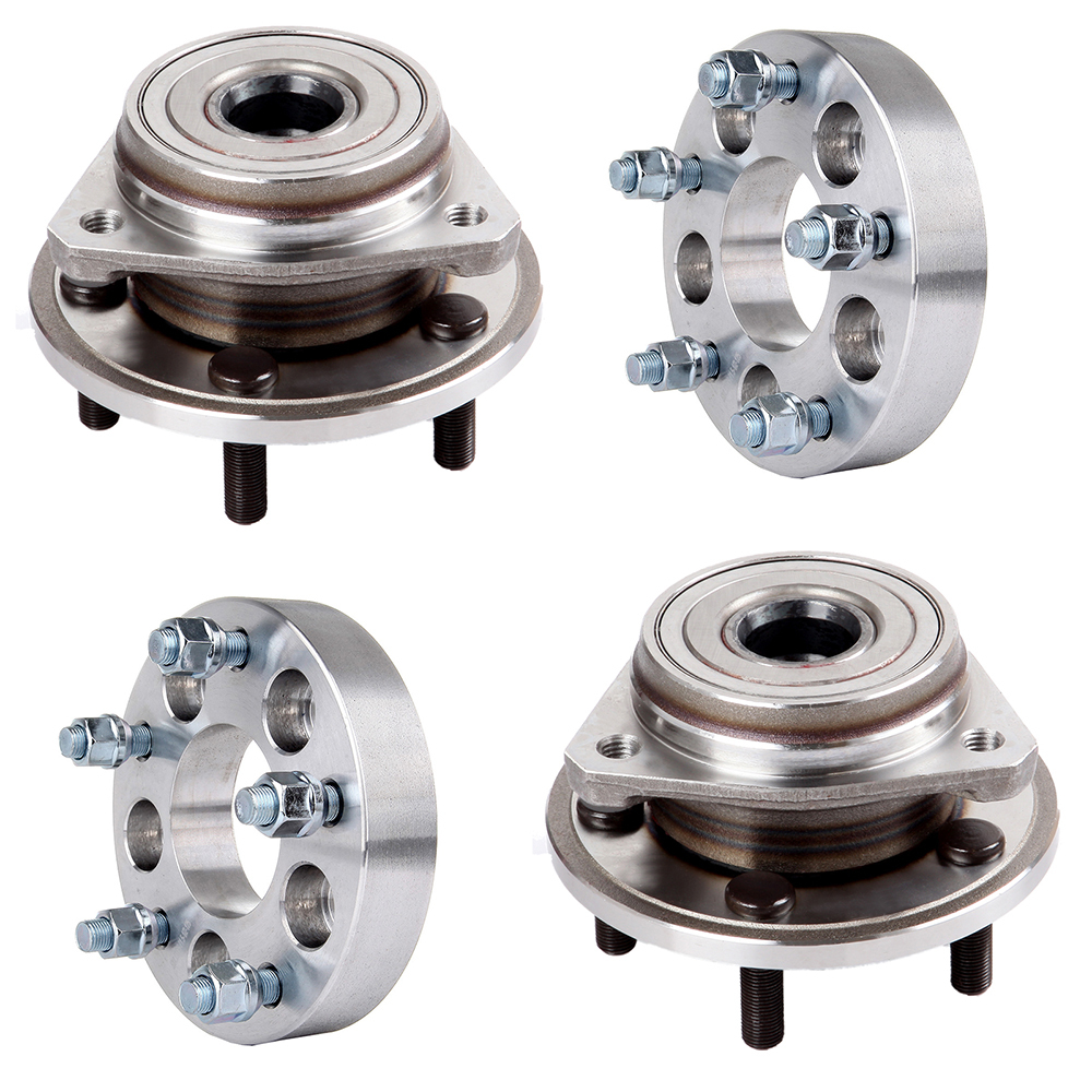 CCIYU 5X4.5 to 5X5 Wheel Spacer 5 Lug+New Complete Front Wheel Hub ...