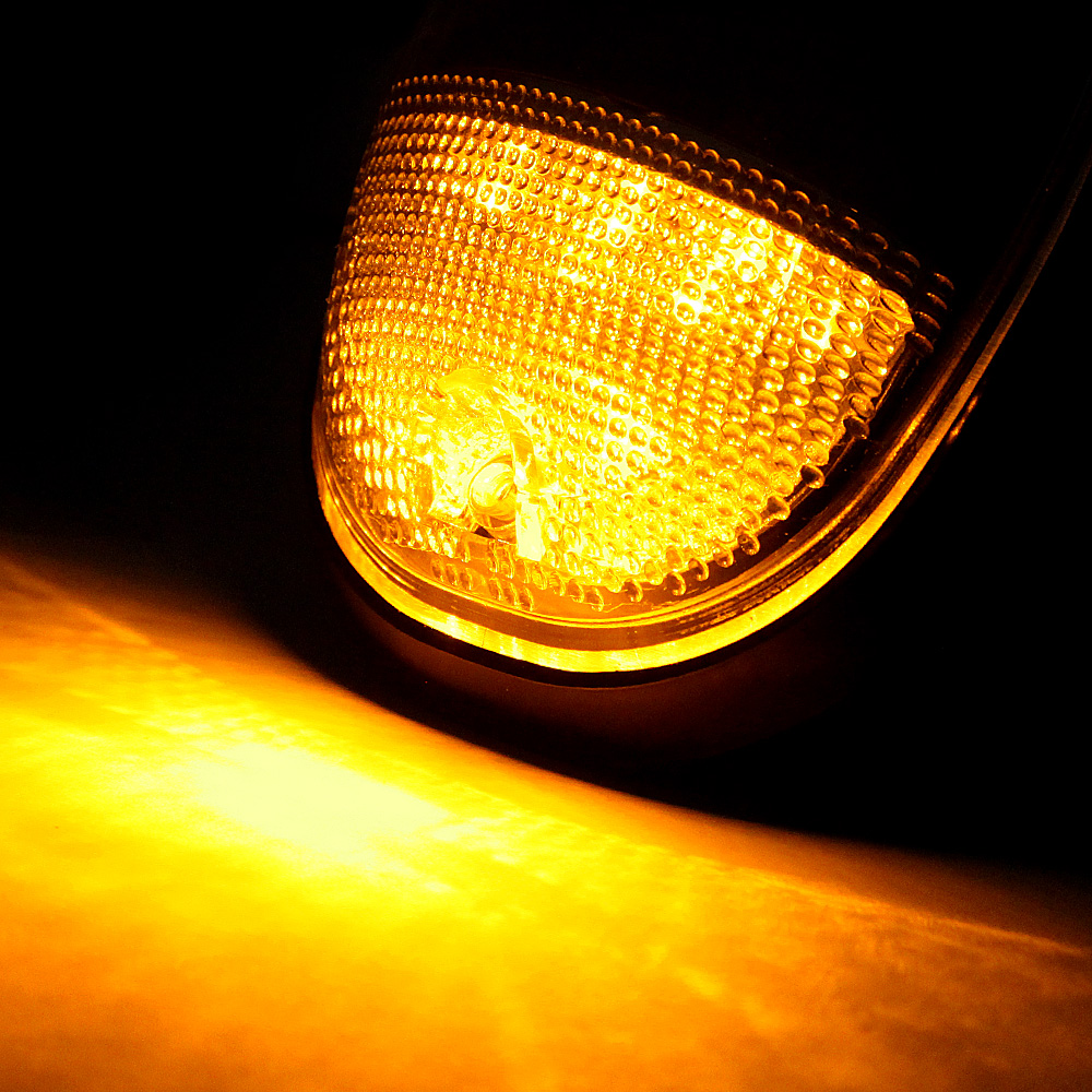 CCIYU 5x Clear Cab Roof Lights Markers Kit w/Amber Built-in LED Bulbs ...