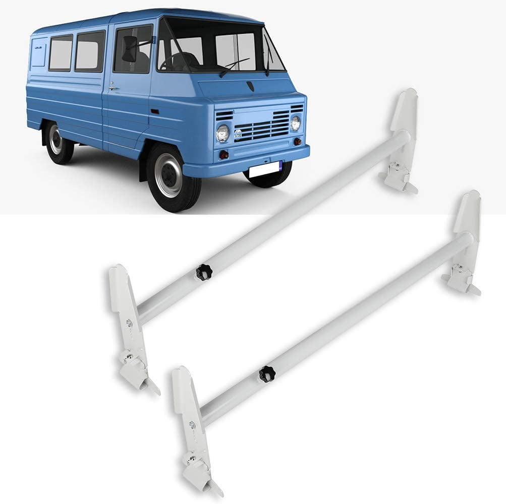 CCIYU Adjustable Roof Ladder Racks 43.4"-77" Van Ladder Rack for Chevy ...