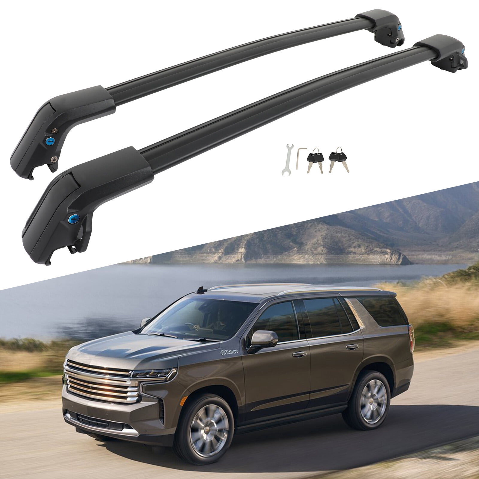 CCIYU Car Roof Racks,2 Bars,Compatible For Cadillac Escalade 2021-2022 ...