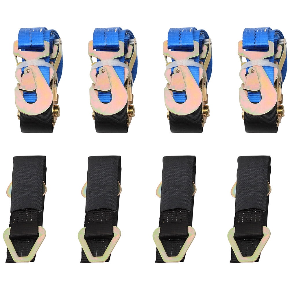 CCIYU Durable 4 Pack Axle Straps Car Trailer Hauler Ratchet Tie Down ...