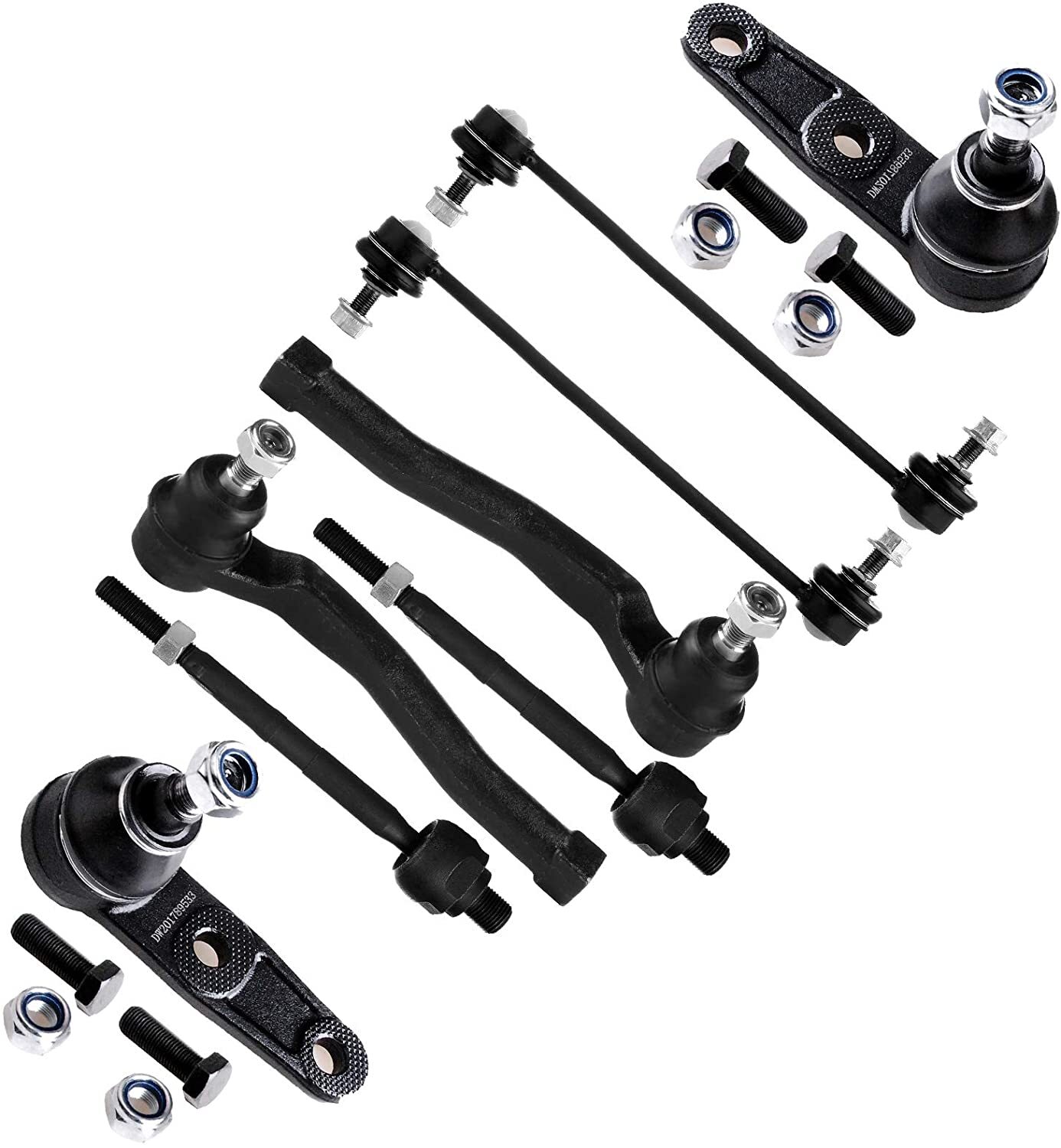 CCIYU Front Lower Ball Joints Stabilizer Sway Bar Outer Inner Tie Rod ...