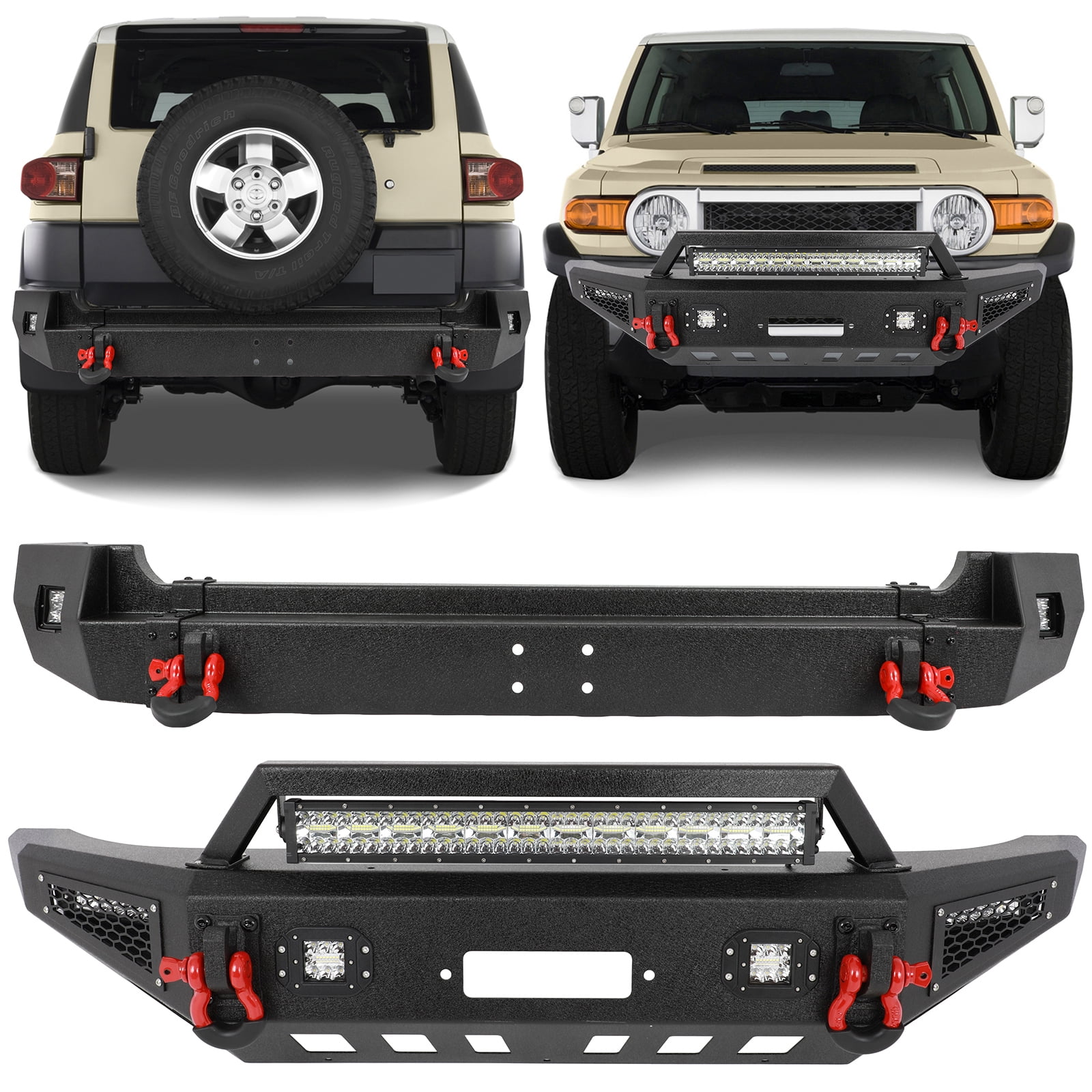 CCIYU Front and Rear Bumper Compatible for 2007-2014 for TOYOTA for FJ ...