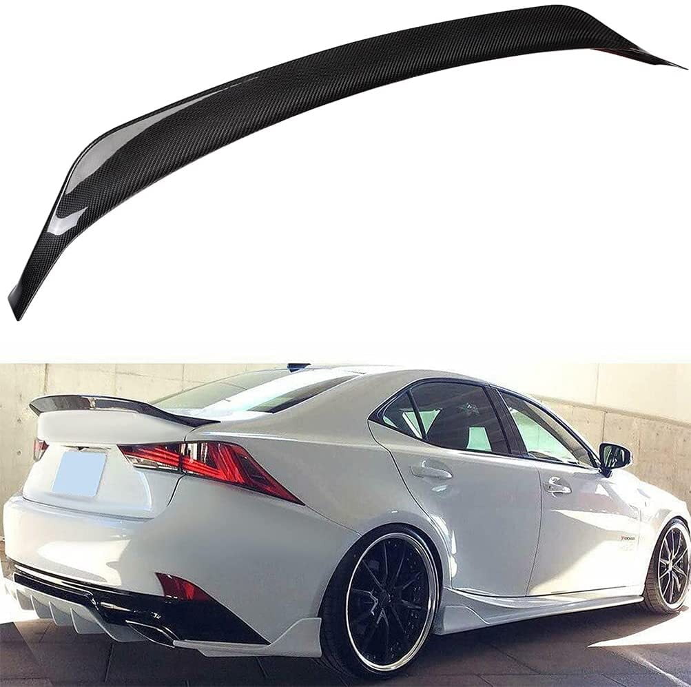 CCIYU Glossy Black Carbon Fiber Rear Spoiler Wing Accessories for 2012 ...