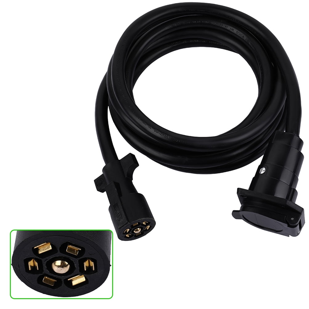 CCIYU Heavy Duty 7 Way Trailer Wire Truck Weatherproof RV Light 12 Foot ...