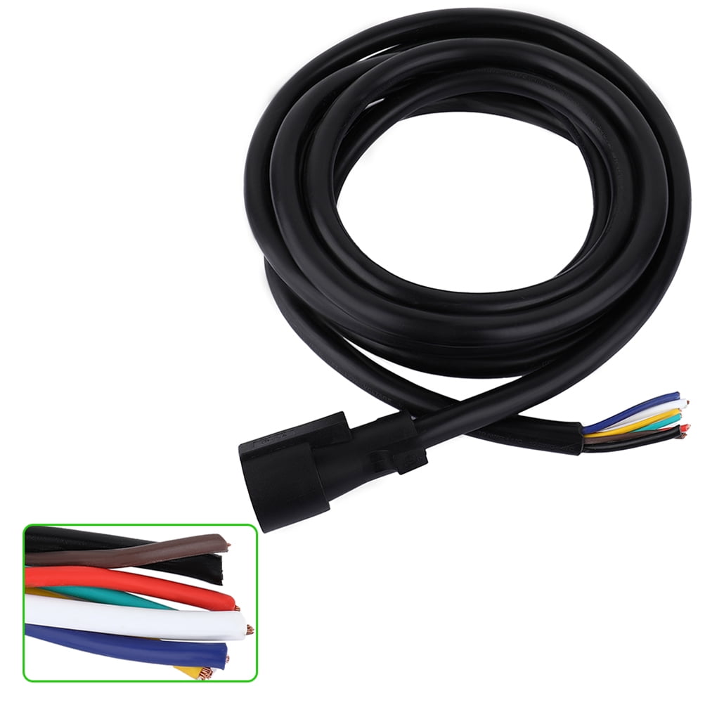 CCIYU Heavy Duty 7 Way Trailer Wire Truck Weatherproof RV Light 15 Foot ...