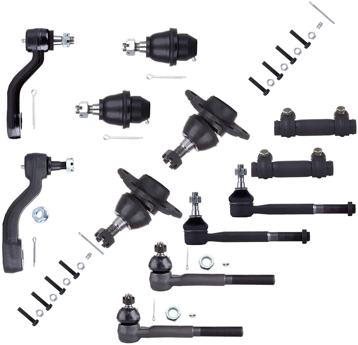 CCIYU Inner Outer Tie Rod Ends Lower Upper Ball Joints Idler Arm Pitman ...