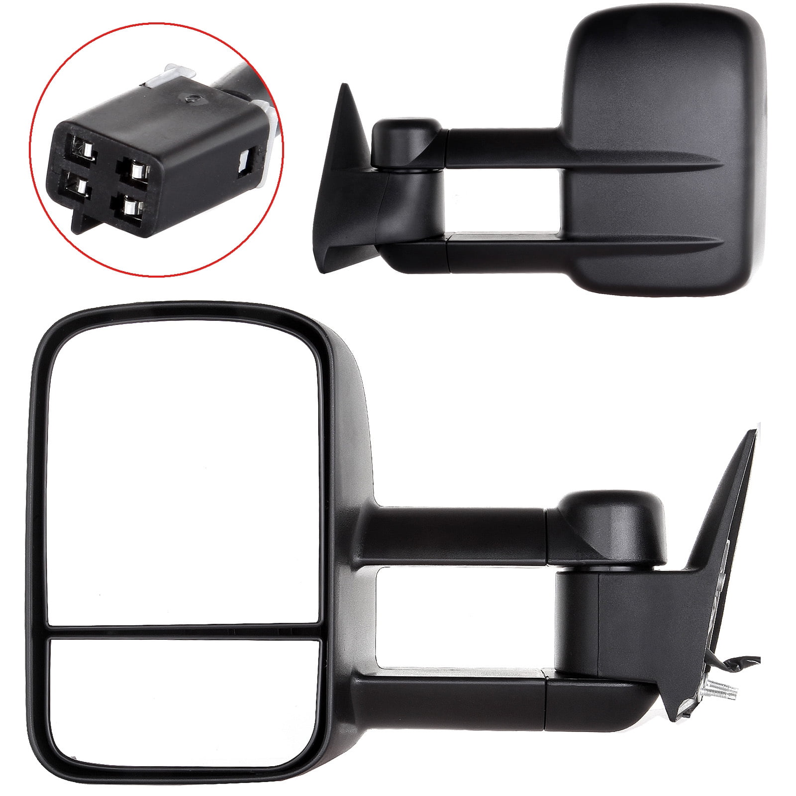 CCIYU Left Right Towing Mirror Tow Mirrors Replacement Fit for 1988 ...