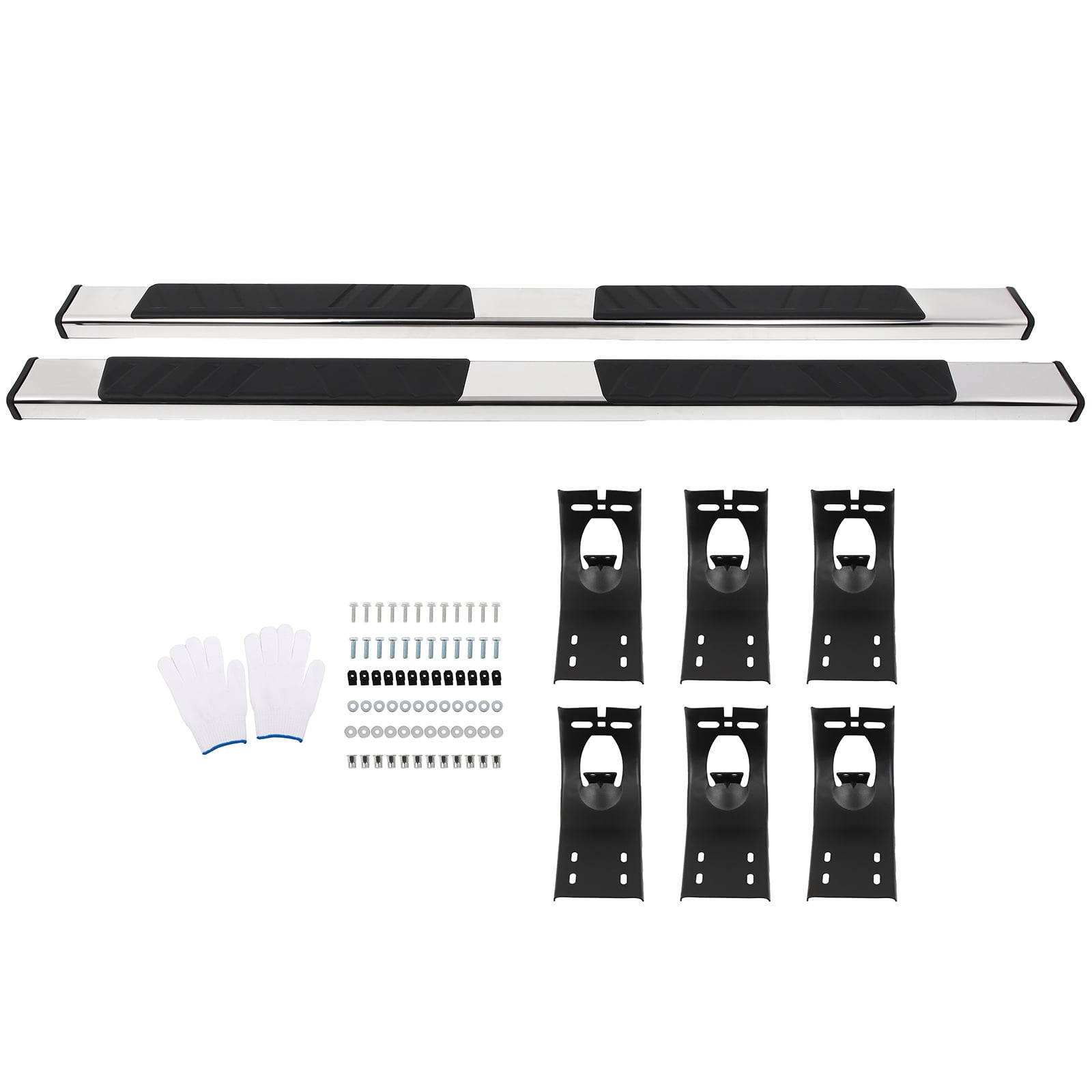 CCIYU Nerf Bar Running Board Side Step Stainless Steel & ABS Plastic 4 ...