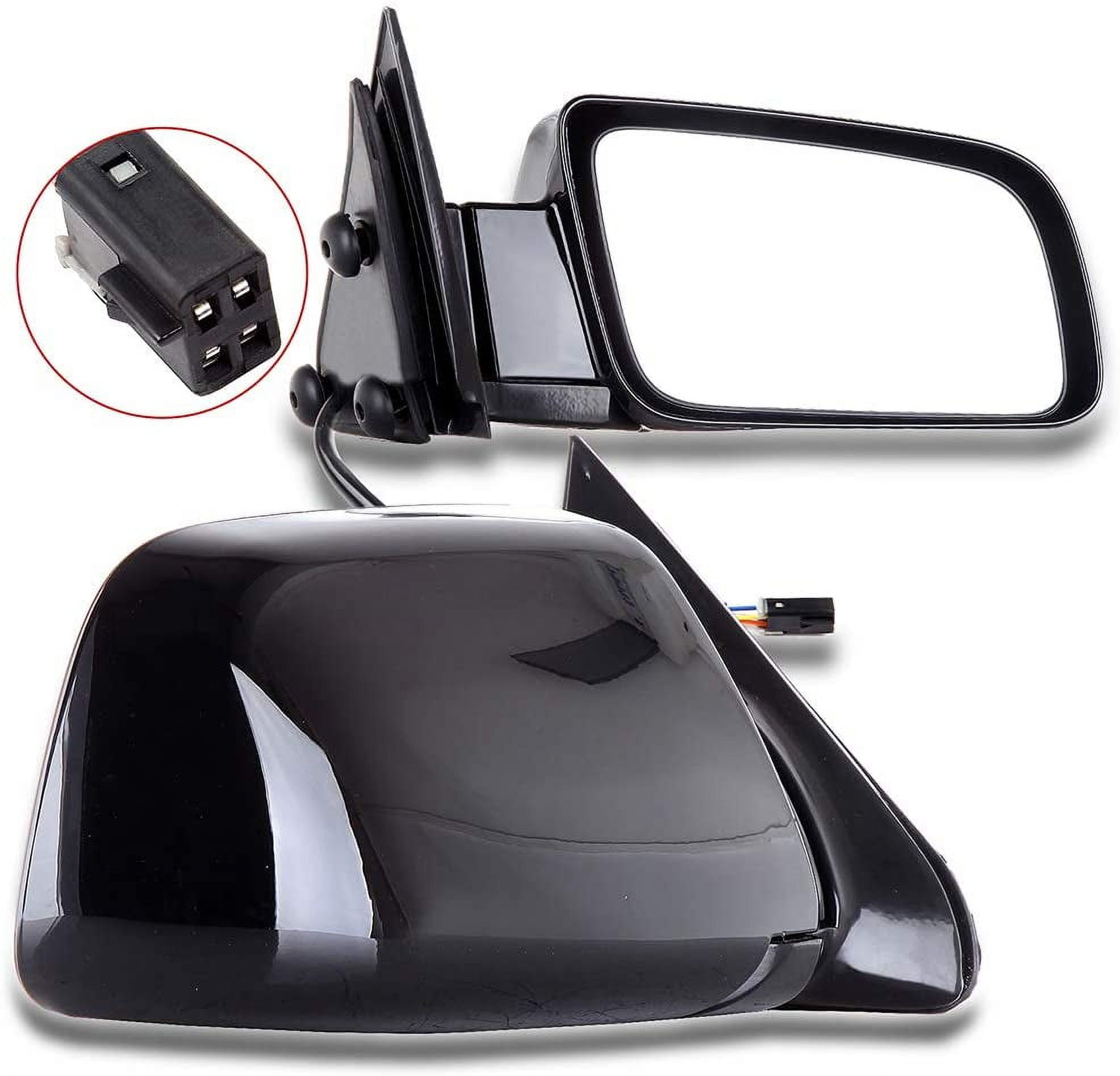 CCIYU Power Mirrors Drive and Passenger Side Door Mirror Black Rear ...