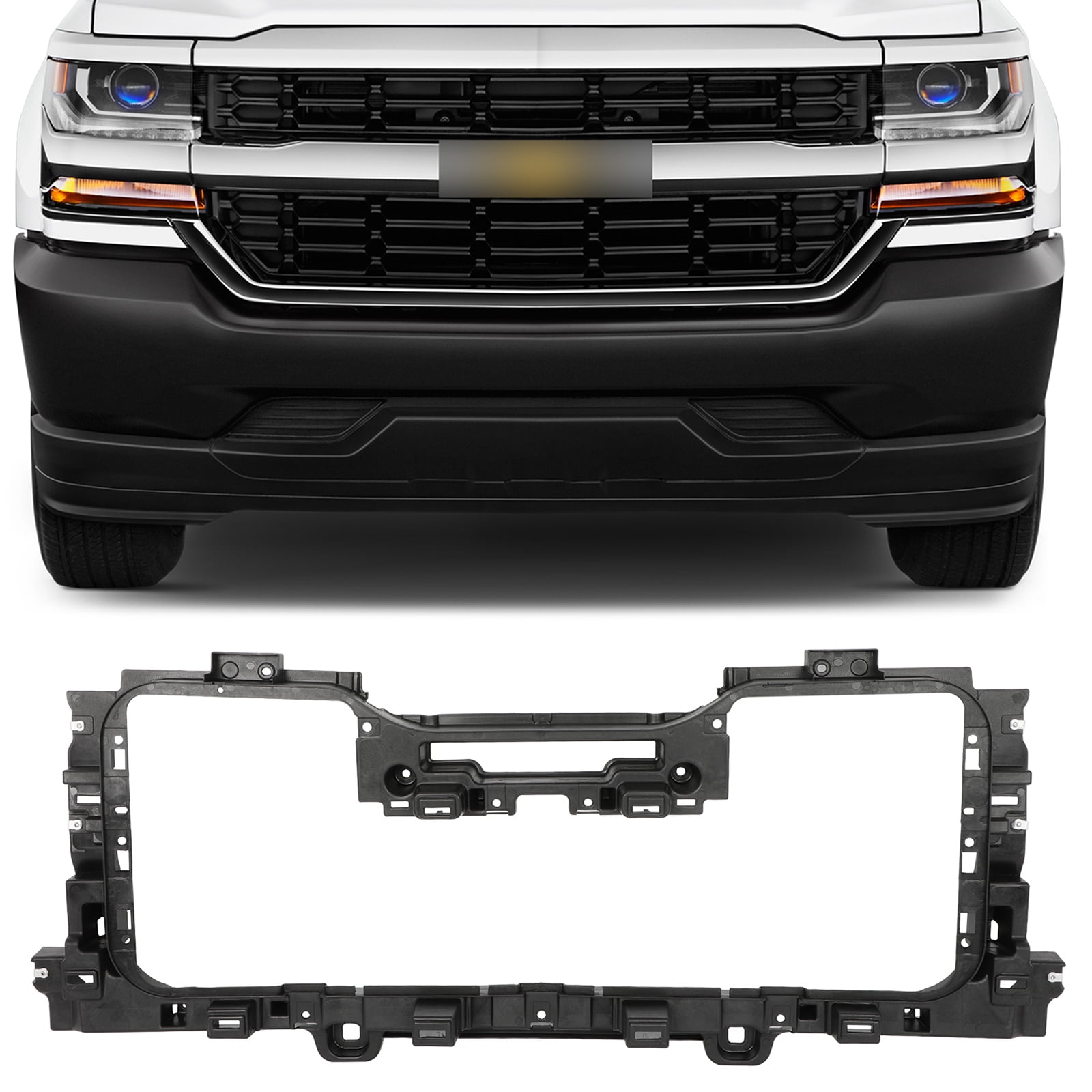 CCIYU Primed Black Front Grille Shutter Mounting Bracket Compatible For ...